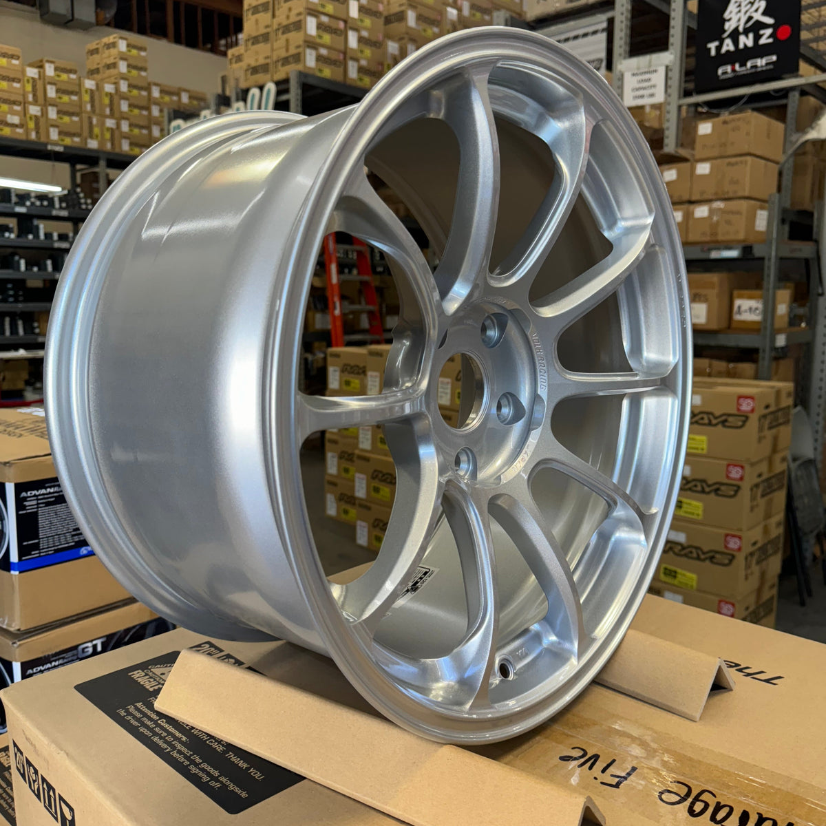 Volk Racing ZE40 M-SPEC 18x10.0 Wheels - Diamond Silver Set of 4 ...